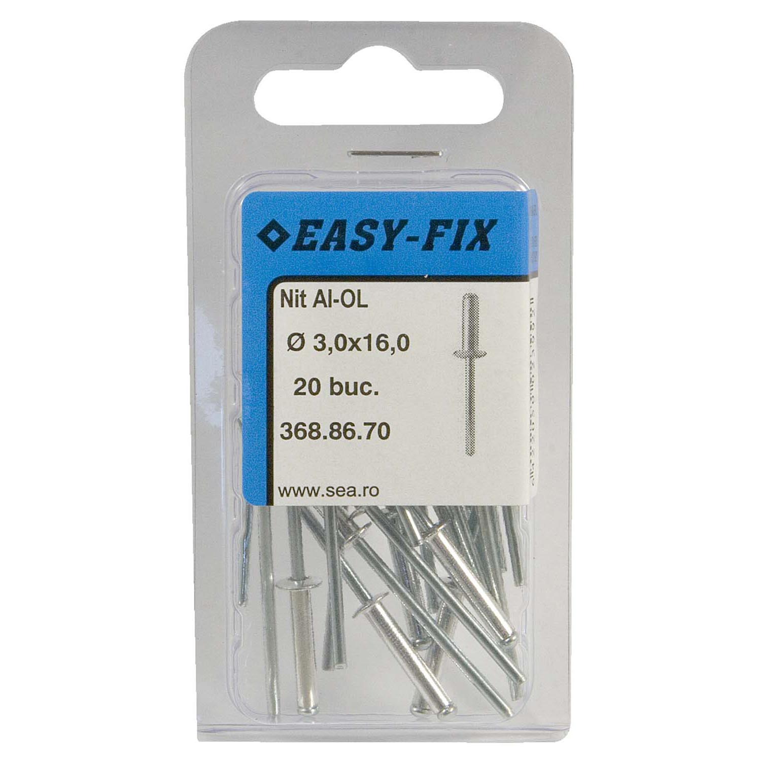 Nituri POP standard AL/Oţel - Ø 3,0x16,0 mm -SRC - EasyFix