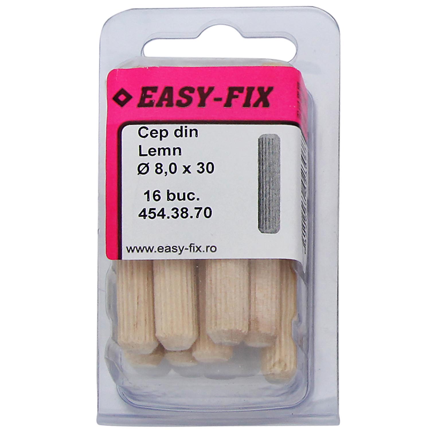 Cep din lemn de Mesteacăn pt asamblare Ø 8x30mm - EasyFix