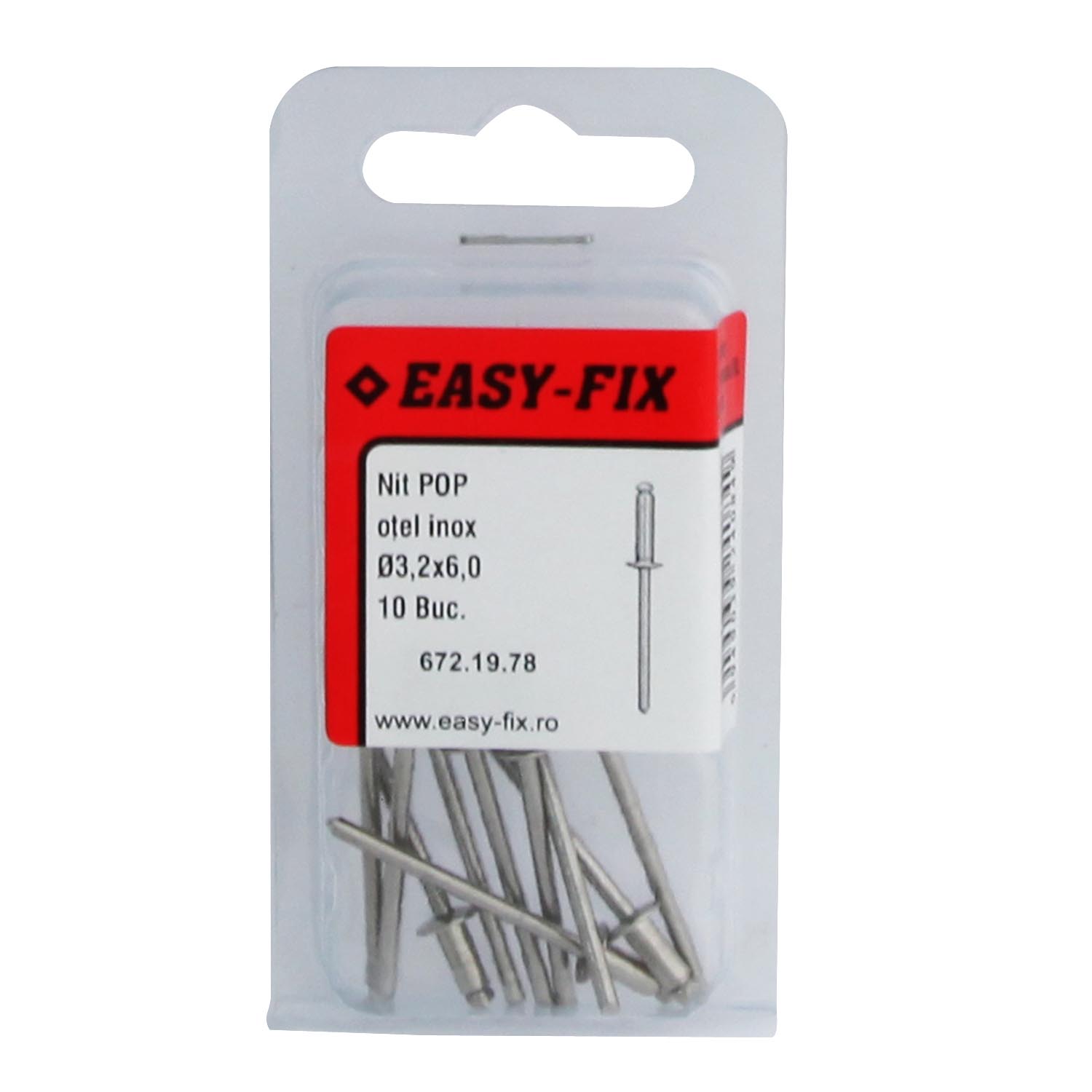 Nituri POP Standard Inox A2/A2 Ø 3,2x 6,0 mm SRC - EasyFix