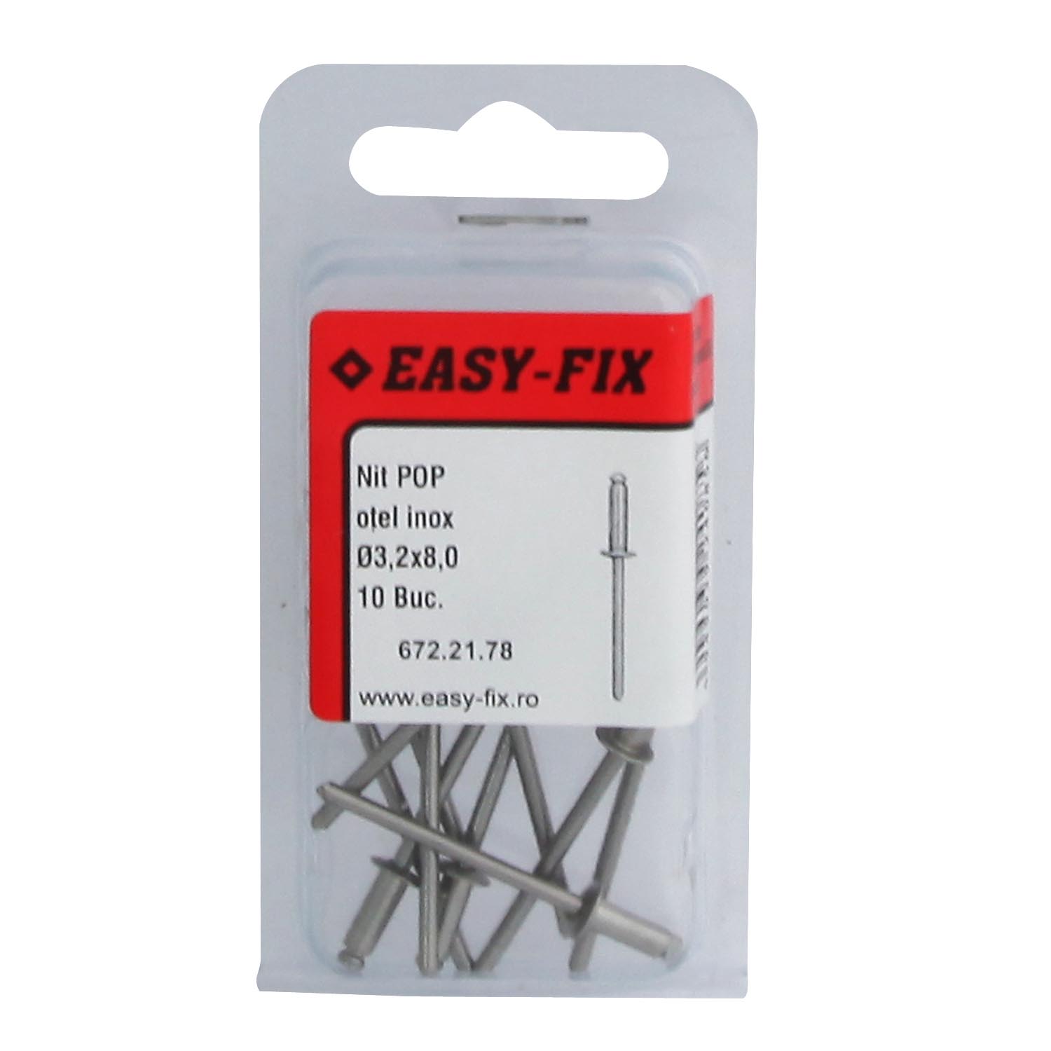 Nituri POP Standard Inox A2/A2 Ø 3,2x 8,0 mm SRC - EasyFix