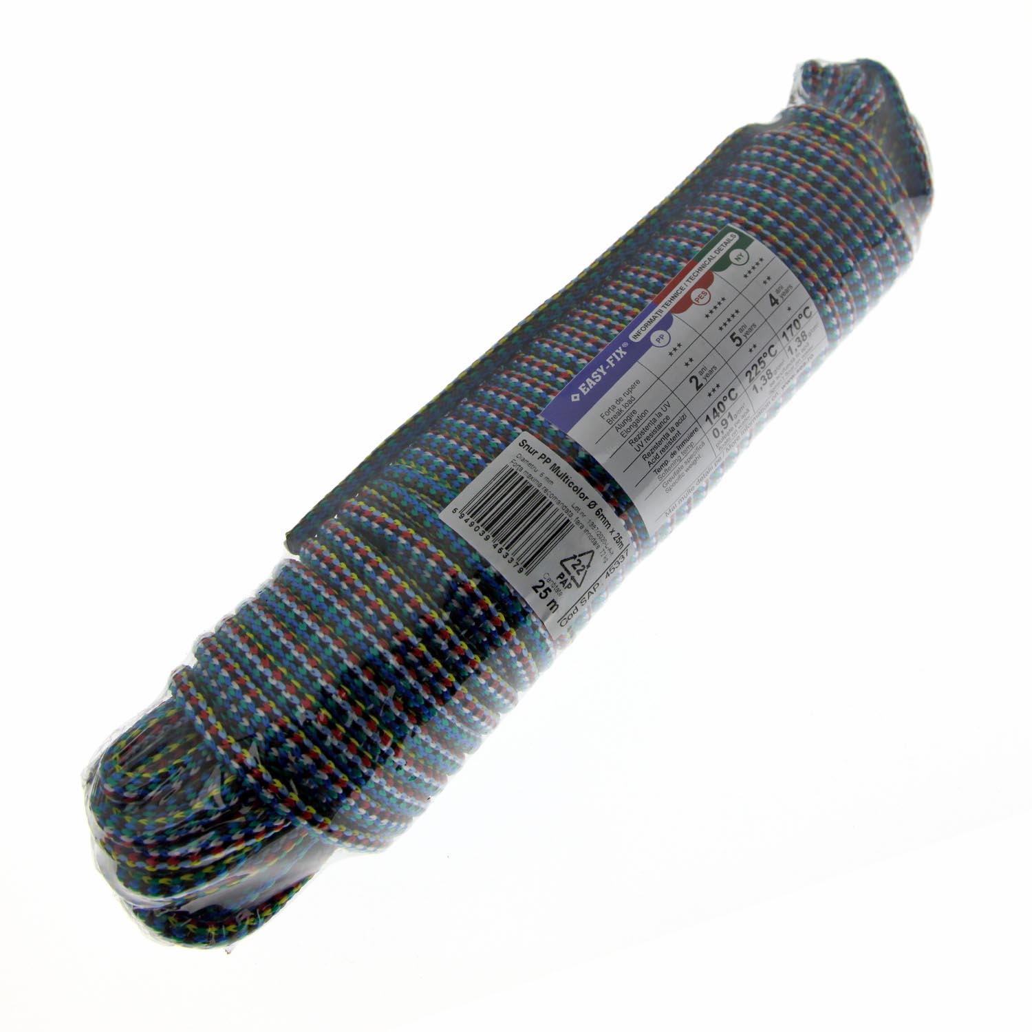 Şnur din Polipropilenă Multicolor Ø 6mm (25 m) - EasyFix