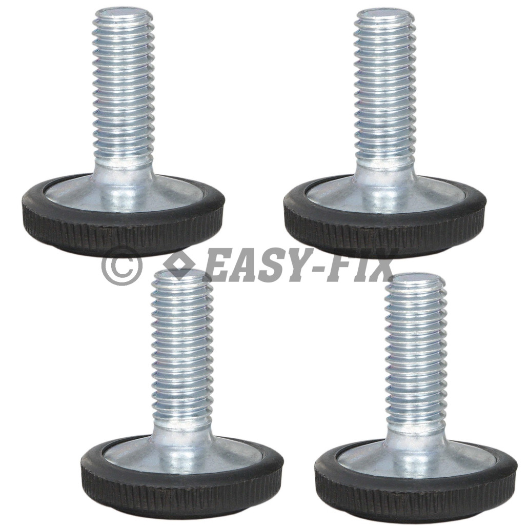 Picior reglabil cu şurub M10x25, Ø32 - Negru - EasyFix