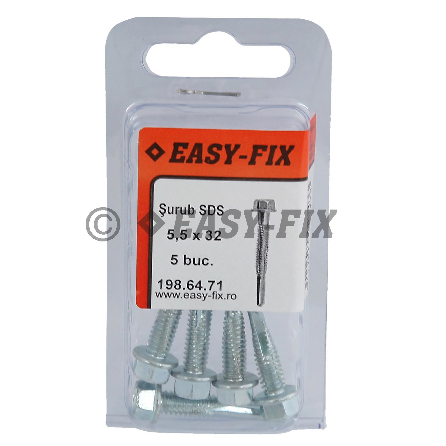 Şurub autoforant 4-12mm cap hex - 5,5x 32 ZA -SW8 - EasyFix