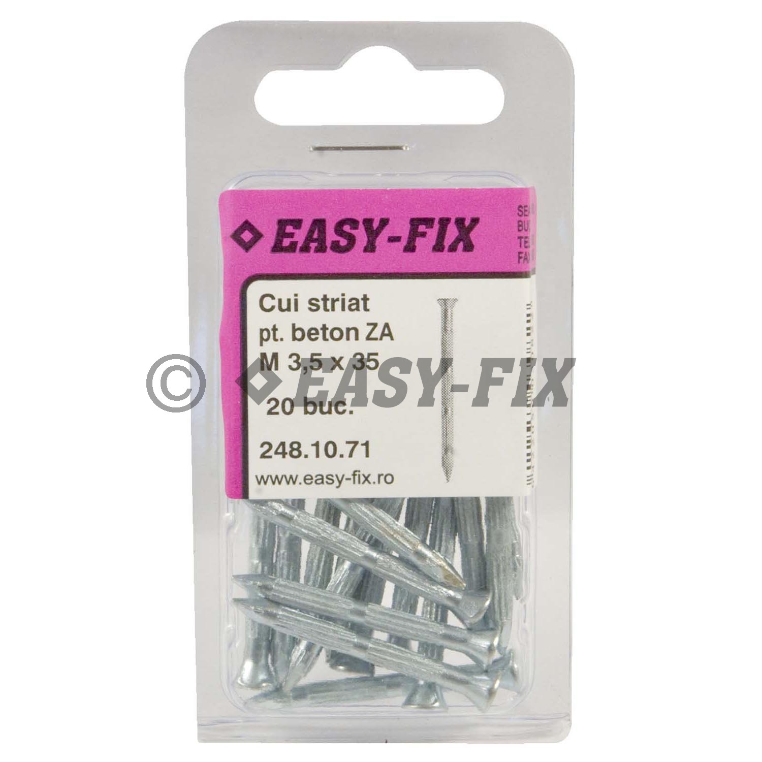 Cuie striate pt beton cu cap înecat - 3,5x 35 ZA - EasyFix