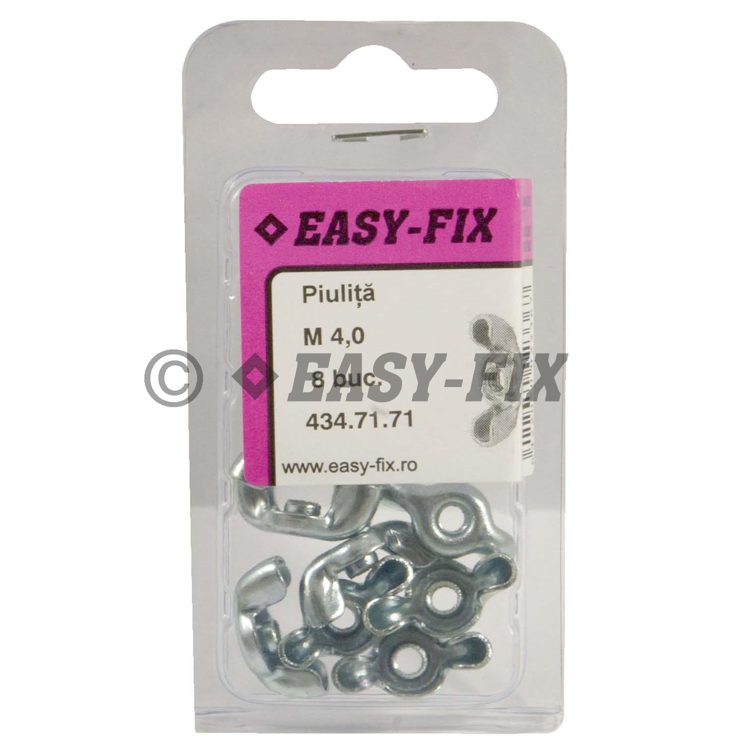 Piuliţă fluture ştanţată - M 4 ZA - EasyFix