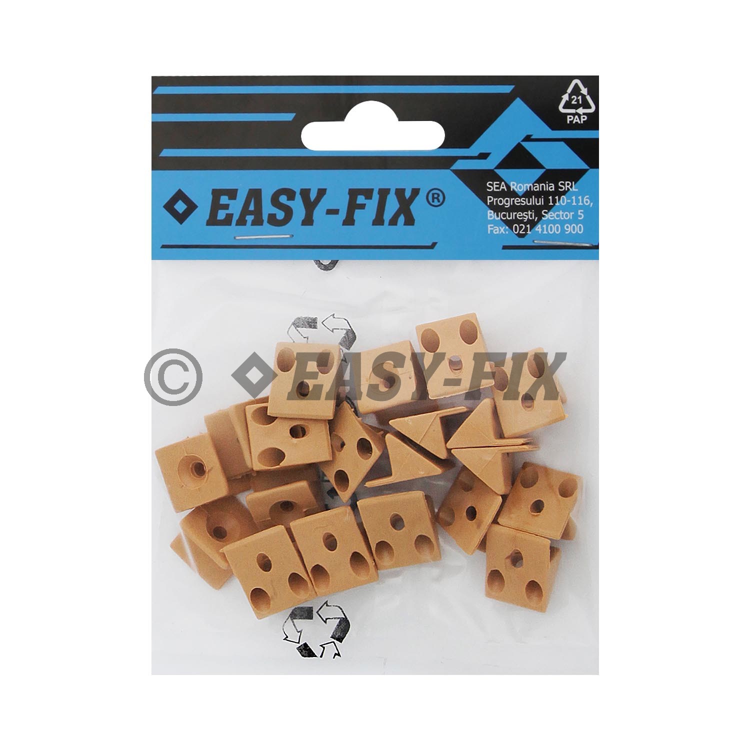 Element de fixare spate placaj - Bej - EasyFix