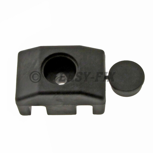 Capac plastic pentru teava patrata 25 x 25 mm - Gri RAL 7024 - EasyFix