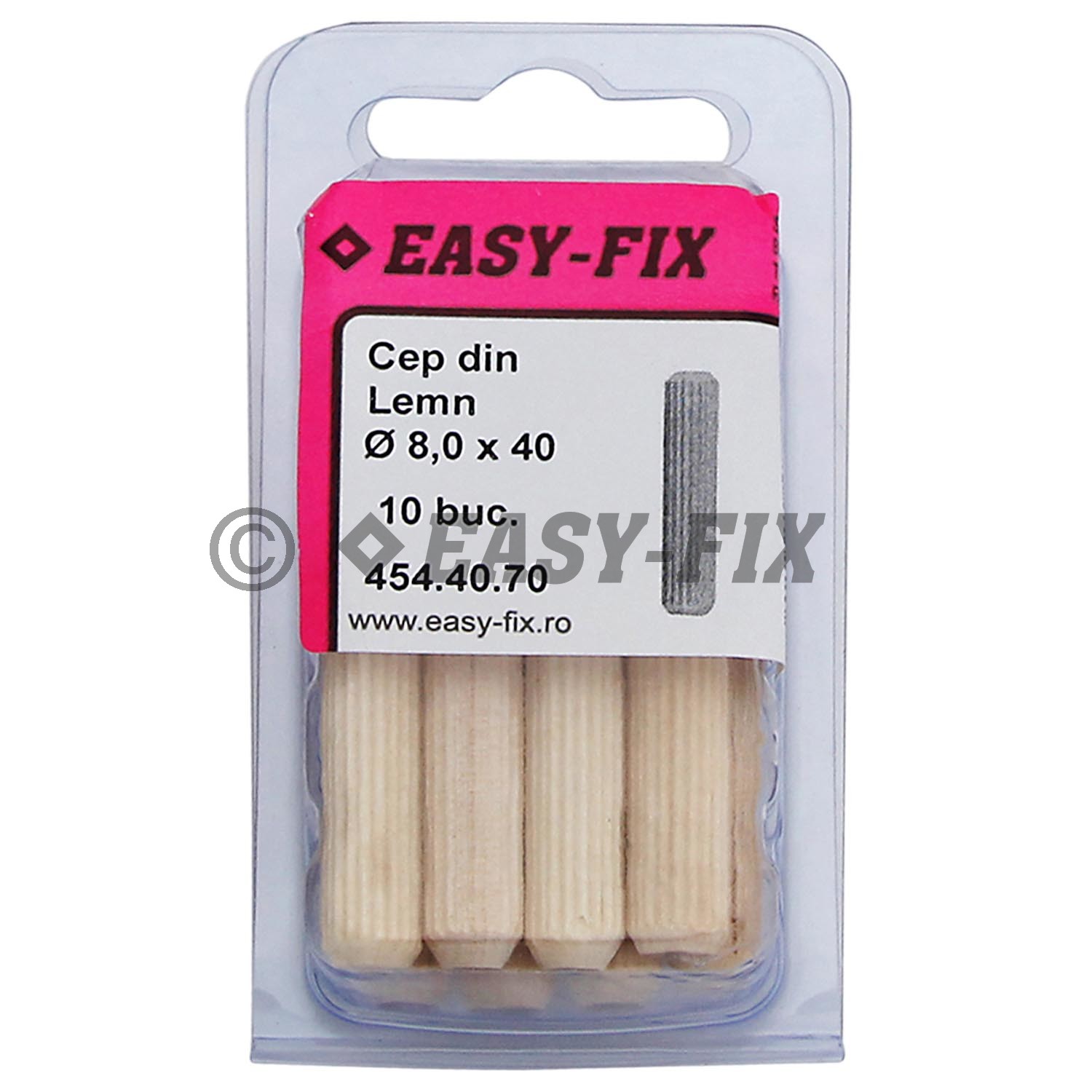Cep din lemn de Mesteacăn pt asamblare Ø 8x40mm - EasyFix
